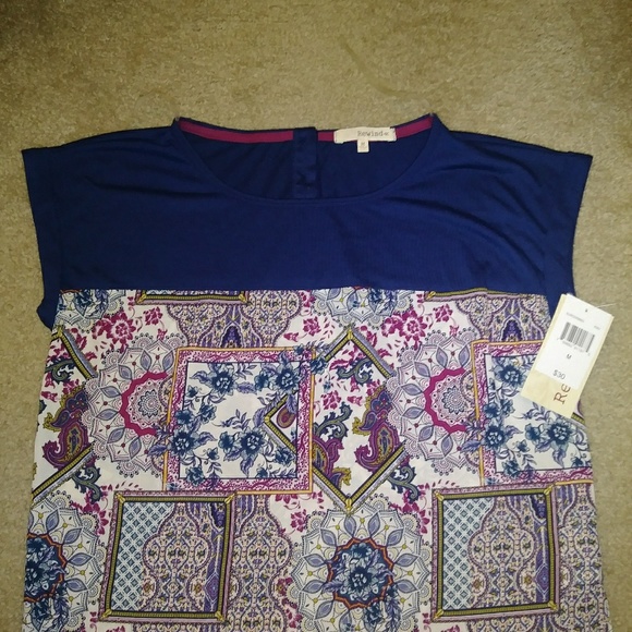 Rewind | Tops | Nwt Rewind Paisley Geo Boho Sleeveless Shirt | Poshmark
